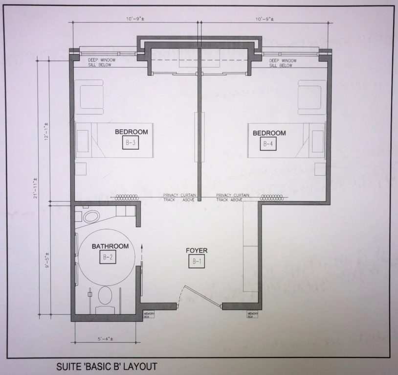 Ltc room basic b layout | Radiant Care